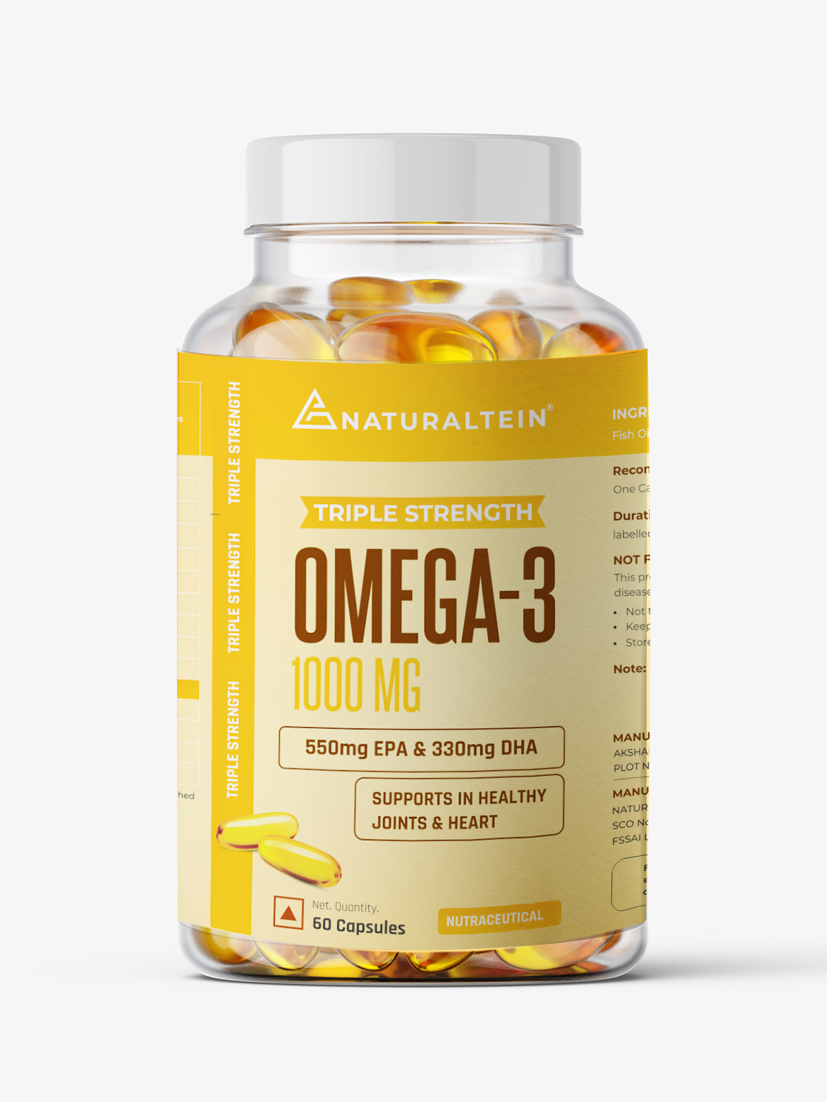 NATURALTEIN Omega 3 Triple Strength 60 Capsules WeRStupid